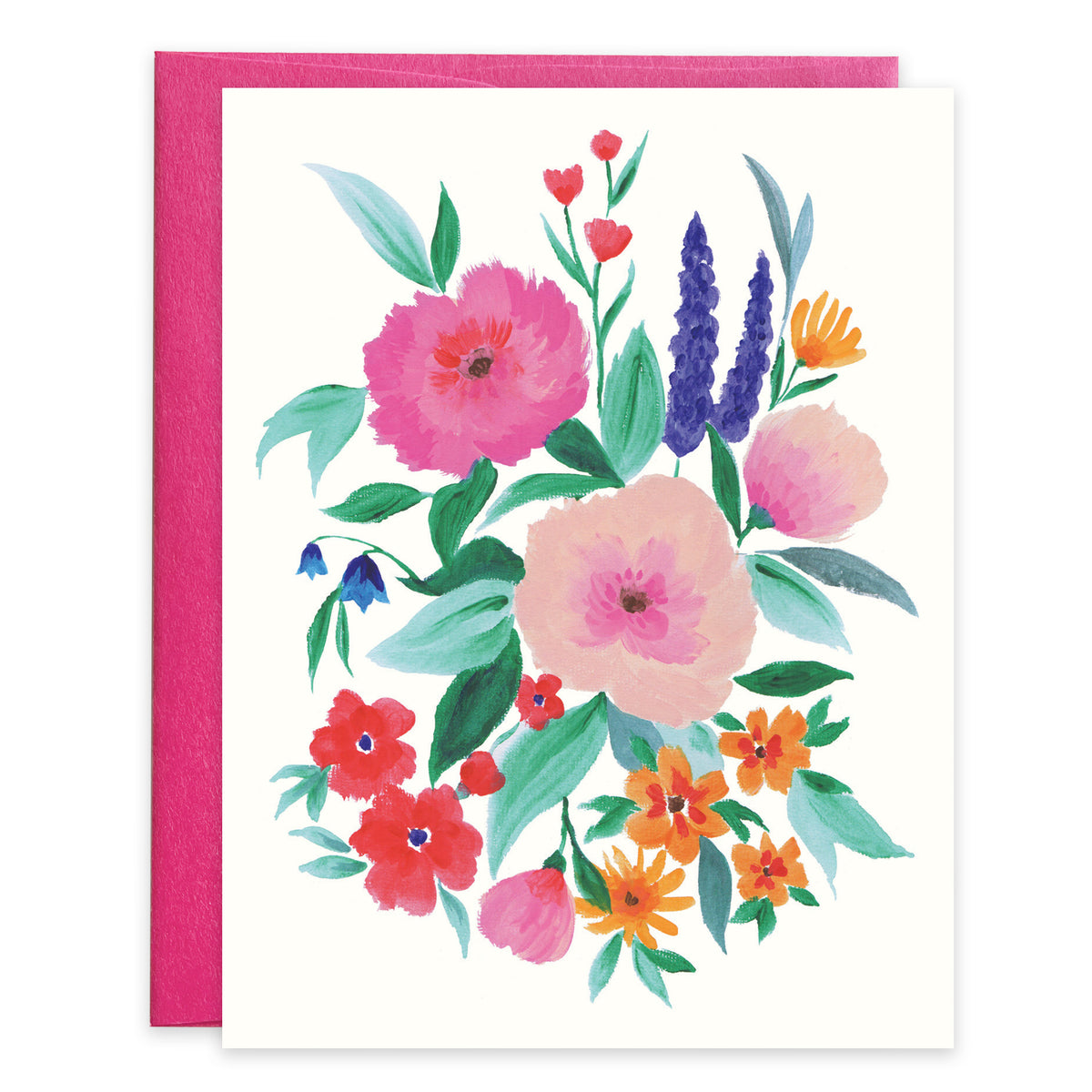 Blank Note Card - Flower Bunch – Gina B Designs