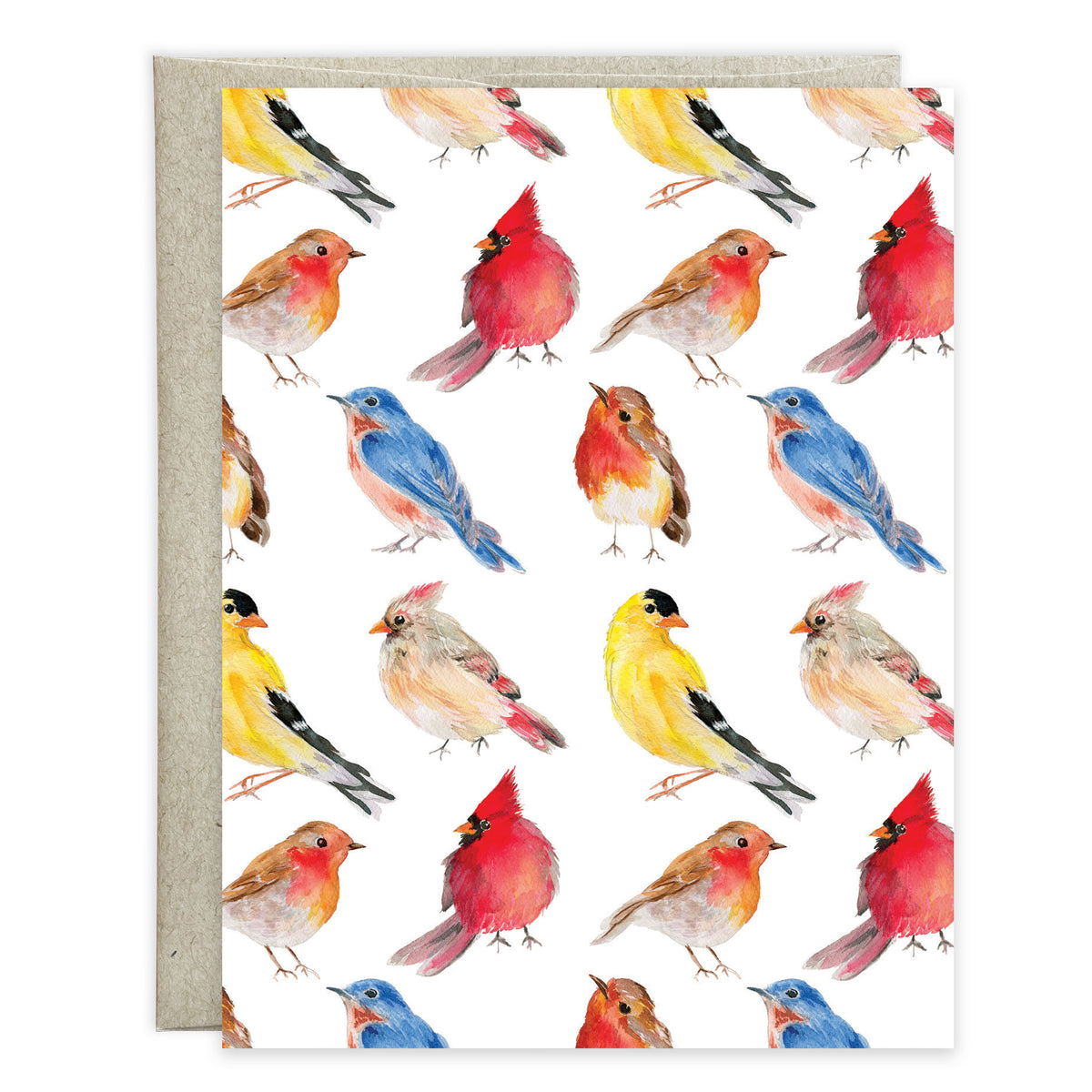 Blank Note Card - Songbird Pattern – Gina B Designs