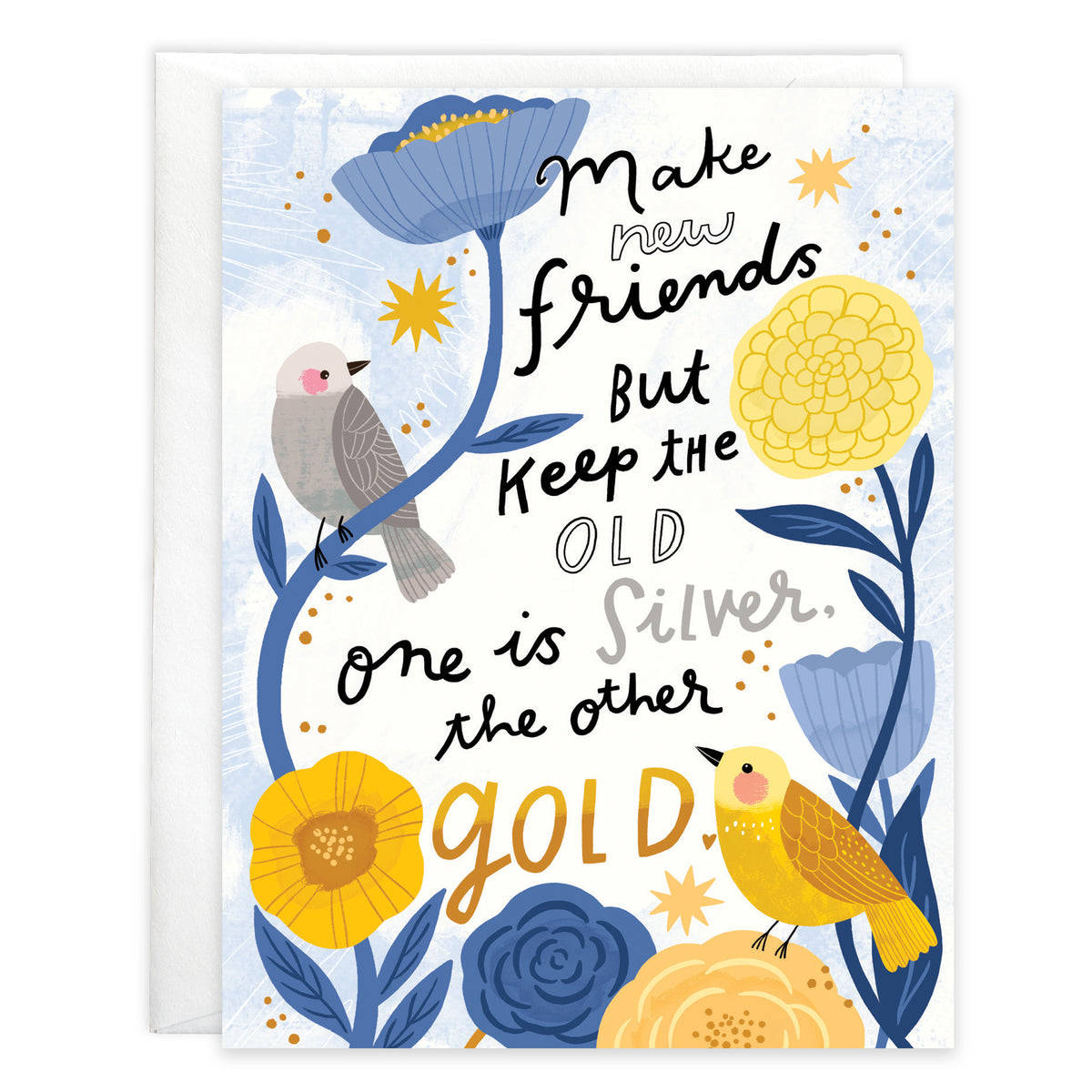 Blank Note Card - Make New Friends – Gina B Designs