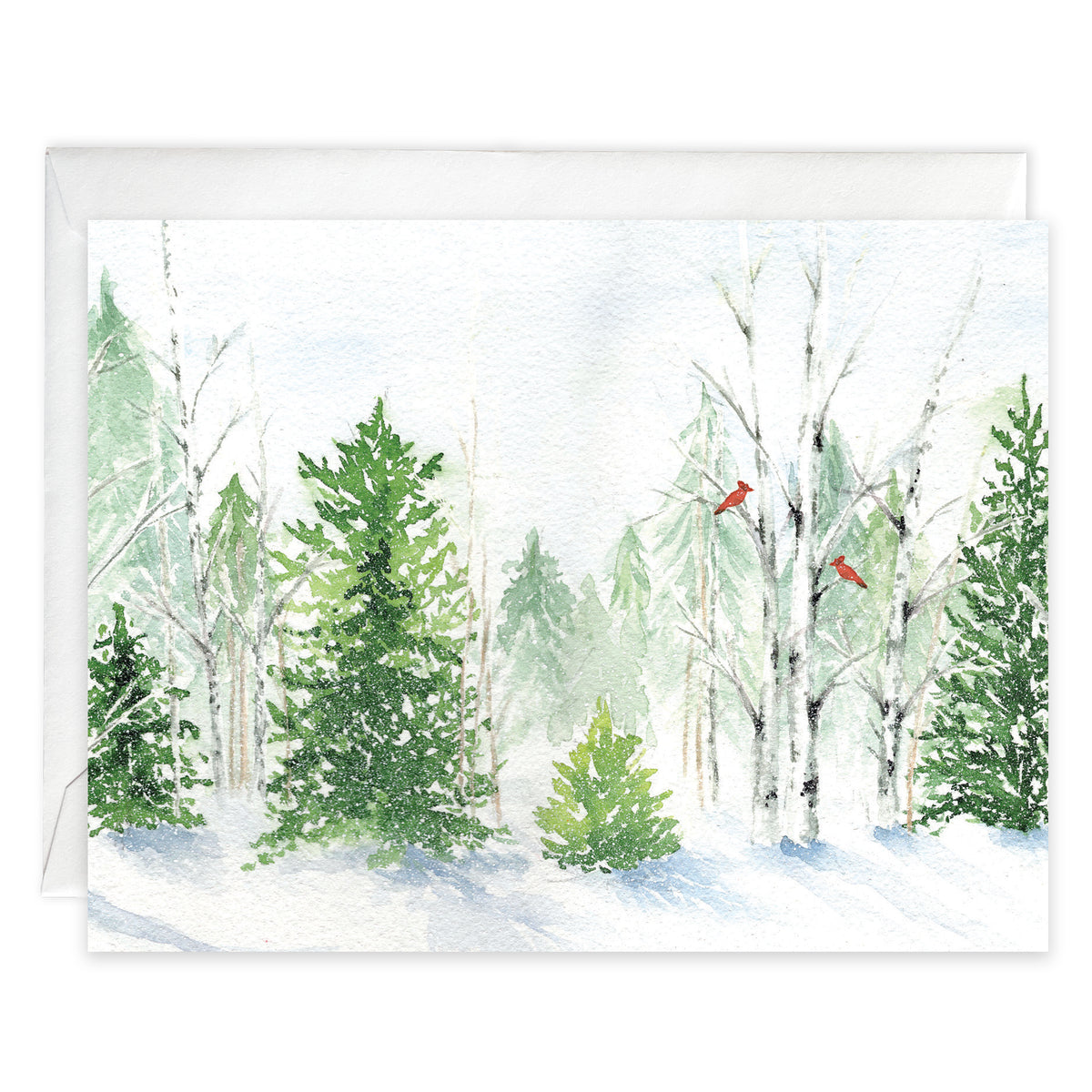Blank Note Card - Winter Forest – Gina B Designs
