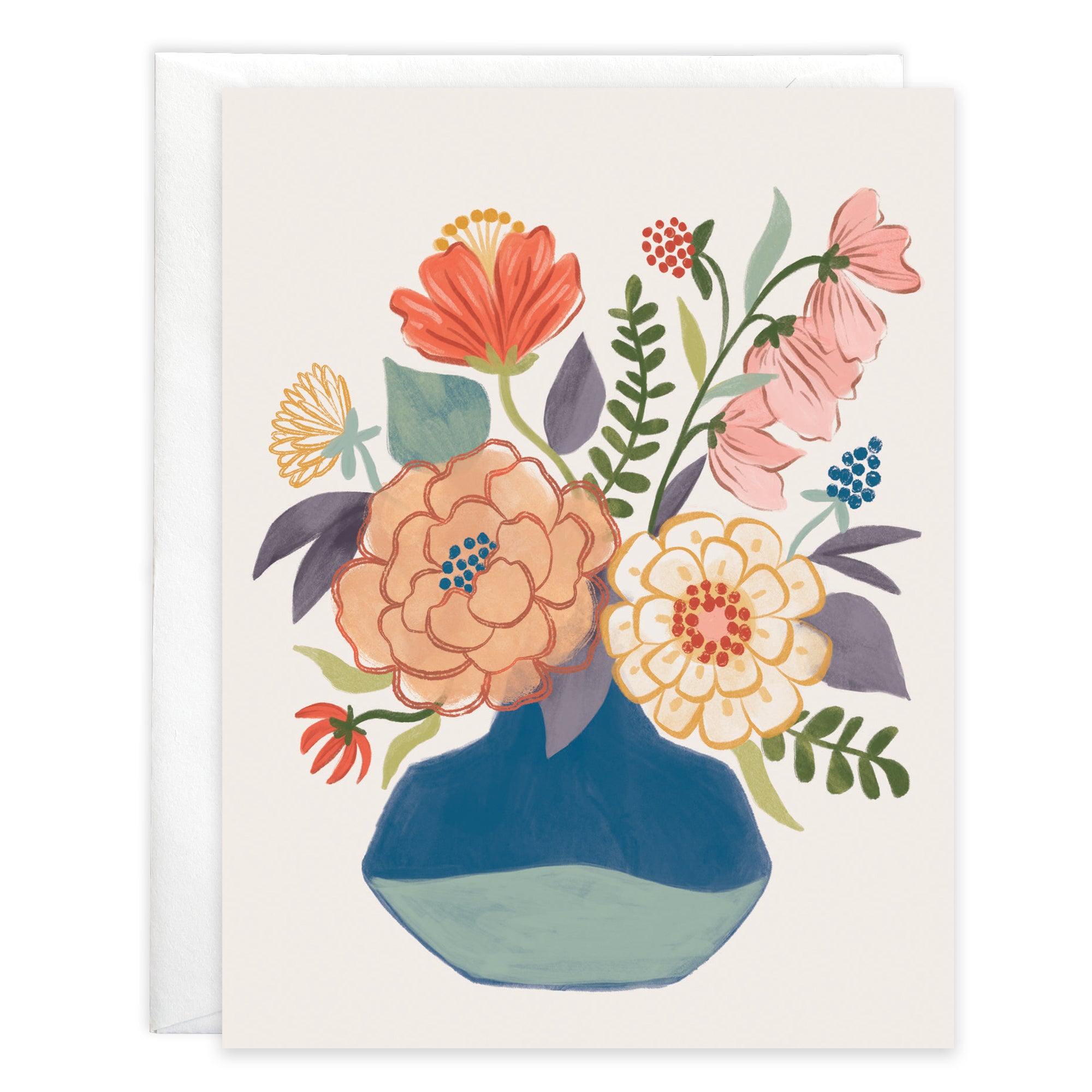 Blank Note Card - Contemporary Vase – Gina B Designs